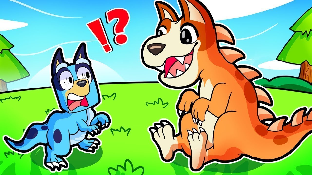BLUEY AND BINGO BECOME T REX in ROBLOX! - YouTube