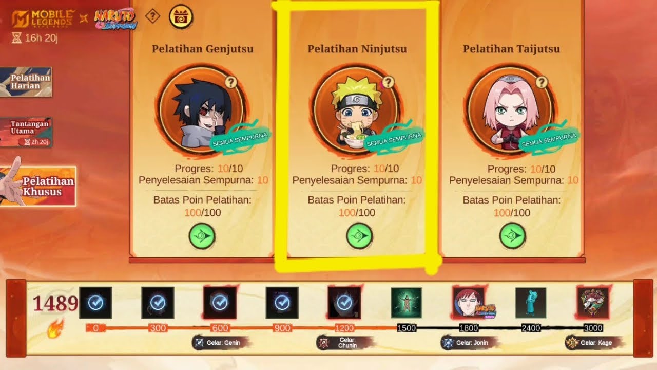 Pelatihan Ninjutsu Naruto Part 3 - Event Mobile Legends MLBB x Naruto # ...