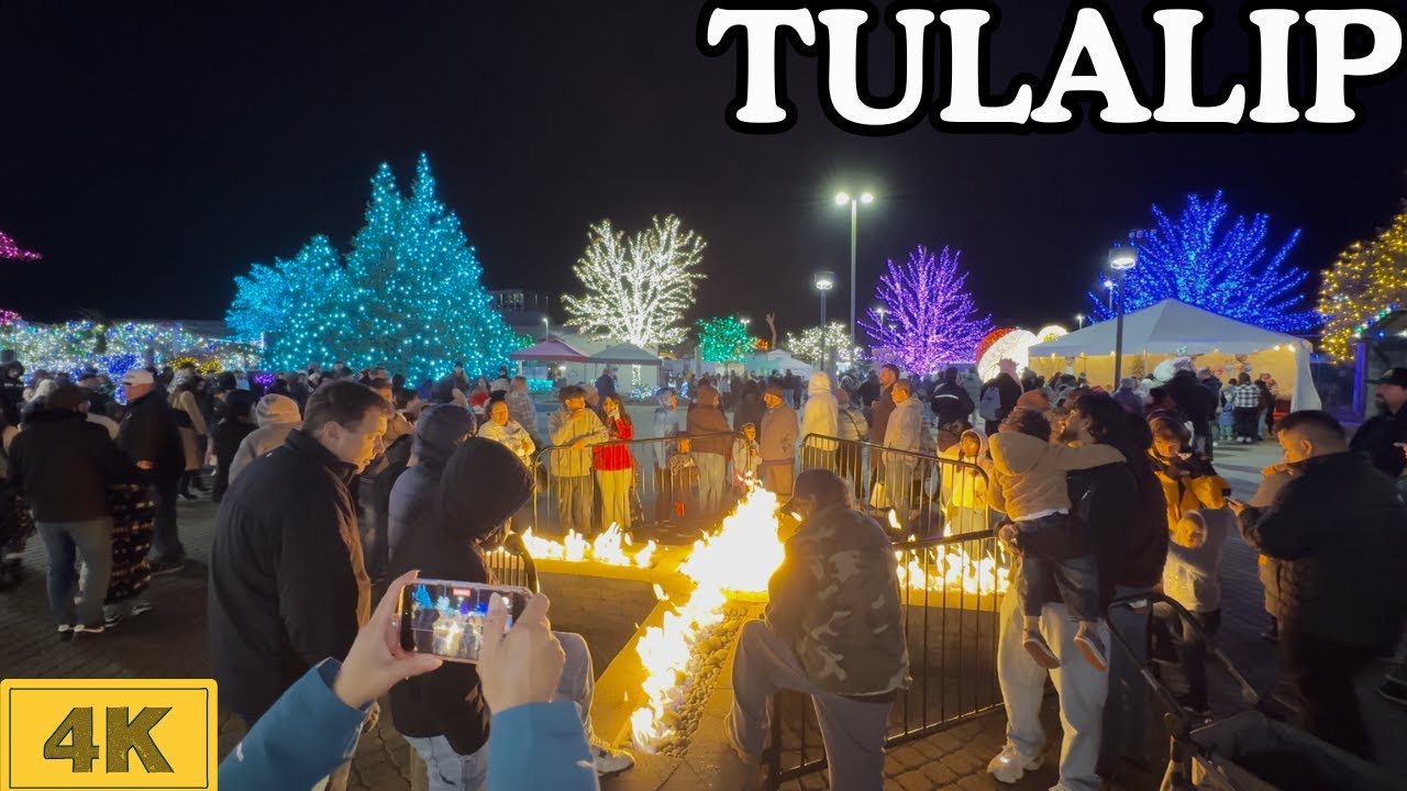 🇺🇸Seattle Christmas Walking Tour | Tulalip Lights & Ice Christmas ...