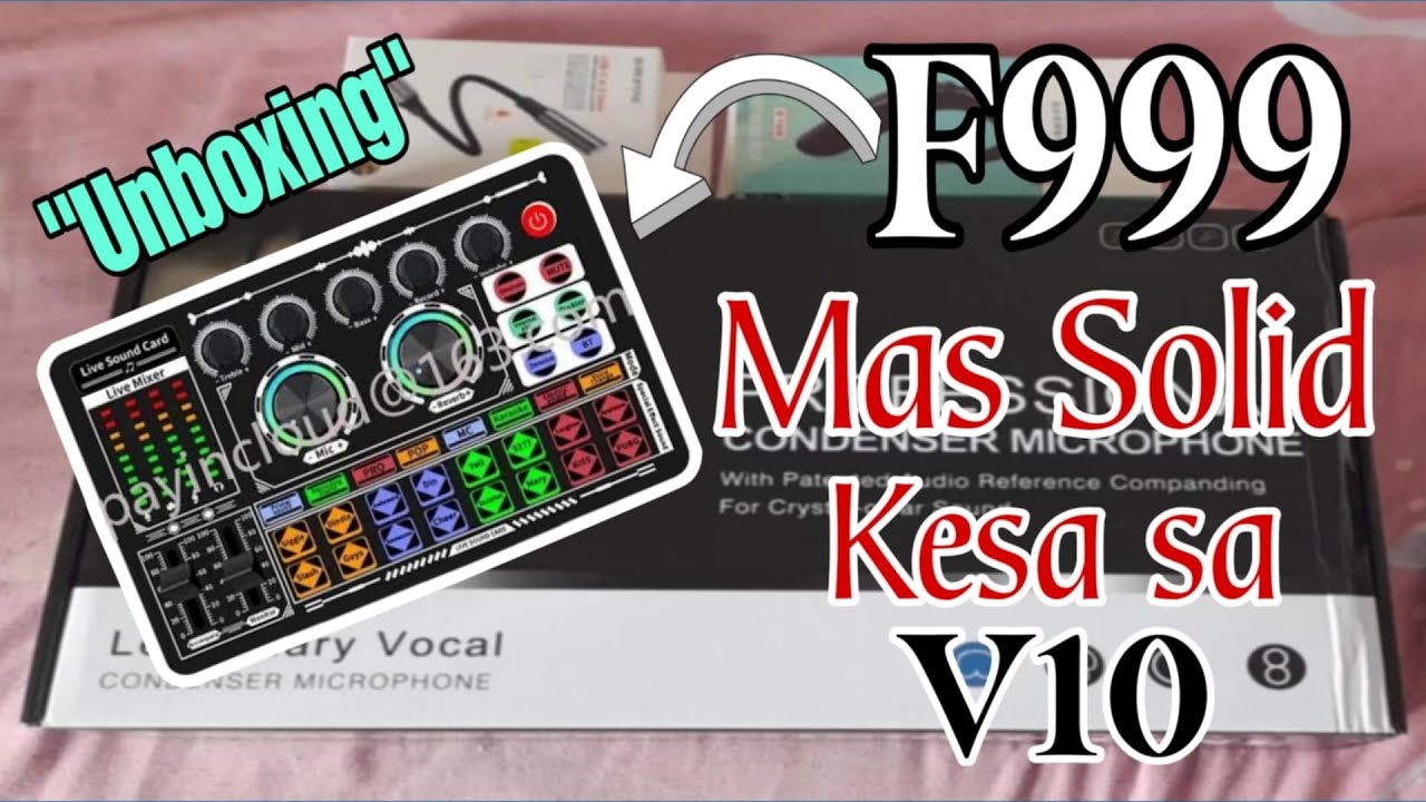 Unboxing F999 Soundcard bundle, Mas Solid to sa V10 mo! - YouTube