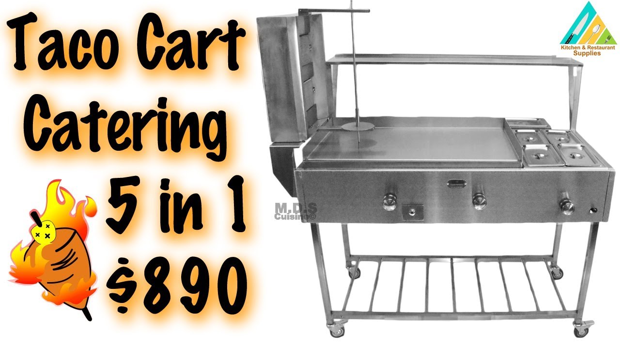 Taco Cart 5 in 1 Griddle Stainless steel Plancha 36"×22" Trompo tacos ...