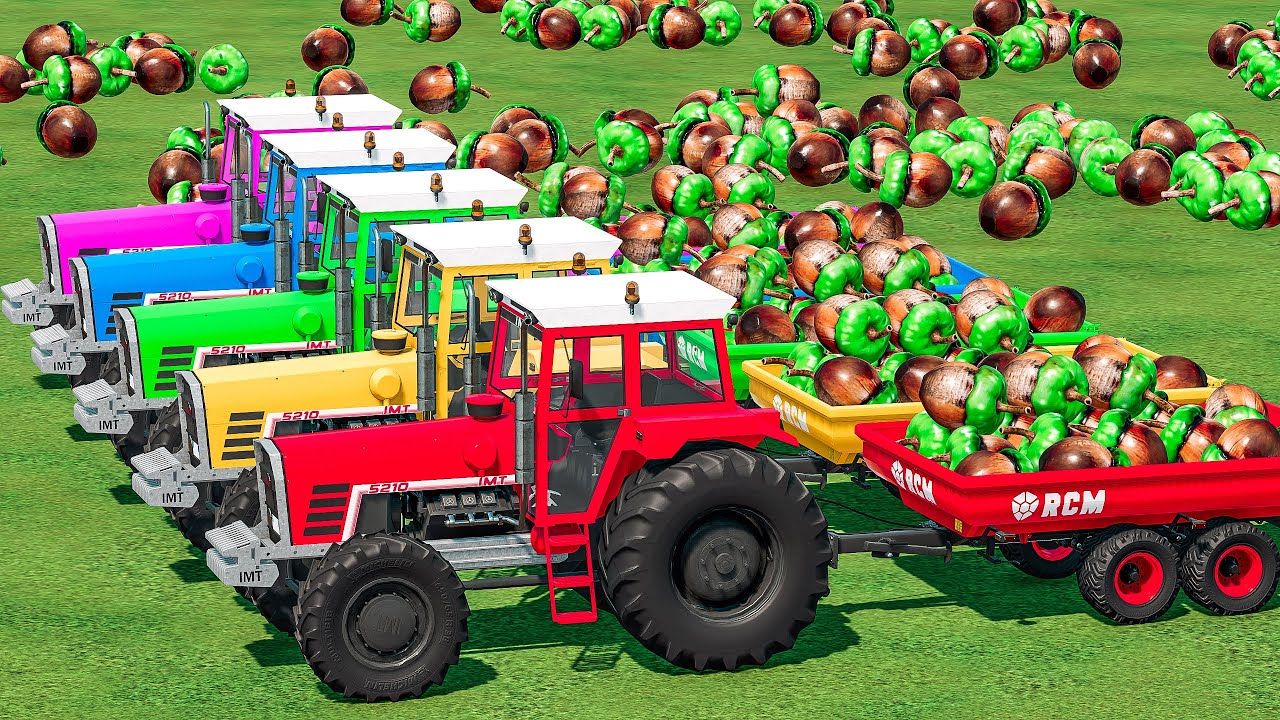 GIANT LOADERS & REALISTIC ACORN TRANSPORT WITH IMT TRACTORS! Farming ...