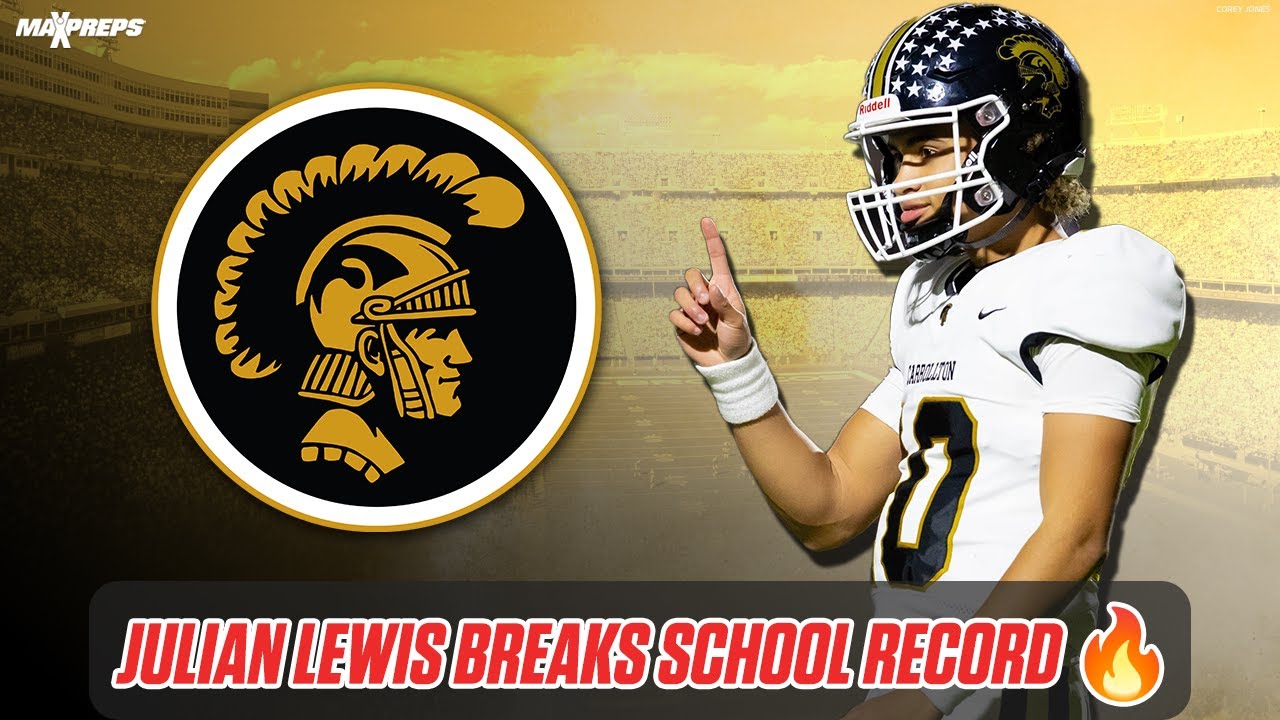 JULIAN LEWIS BREAKS SCHOOL RECORD THROWING FOR 7 TDS & 435 YARDS IN ...