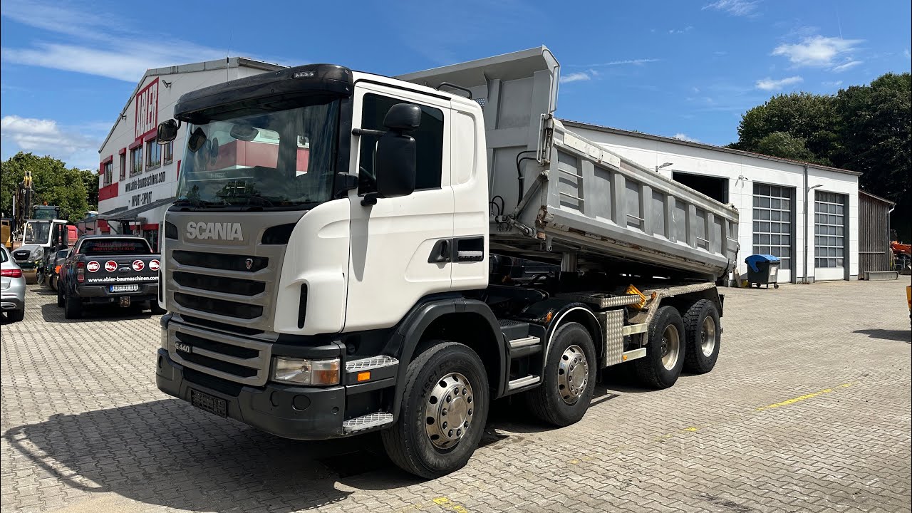 Scania G440 2-Seiten-Kipper mit Bordmatic - YouTube
