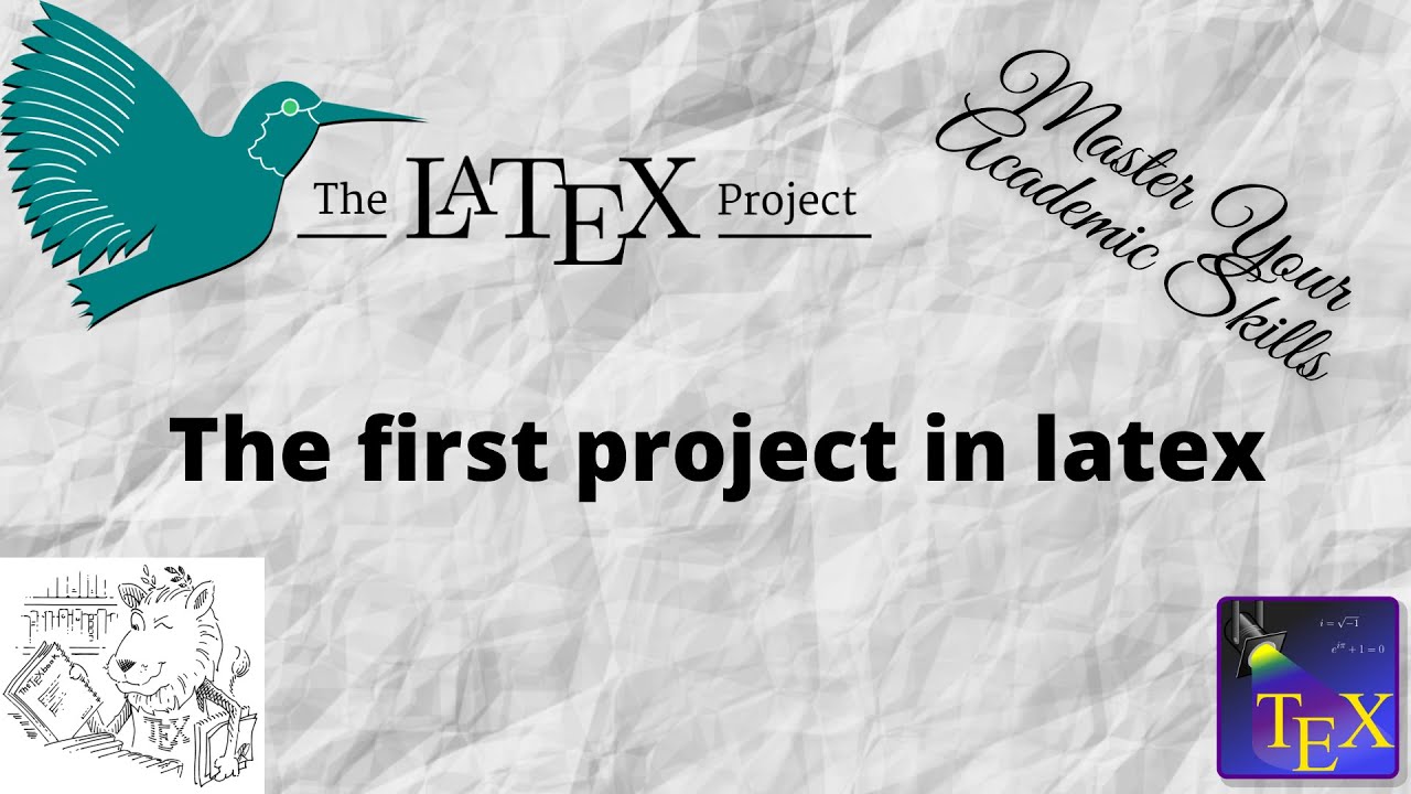 LateX tutorial: 1.2 the first project in latex - YouTube