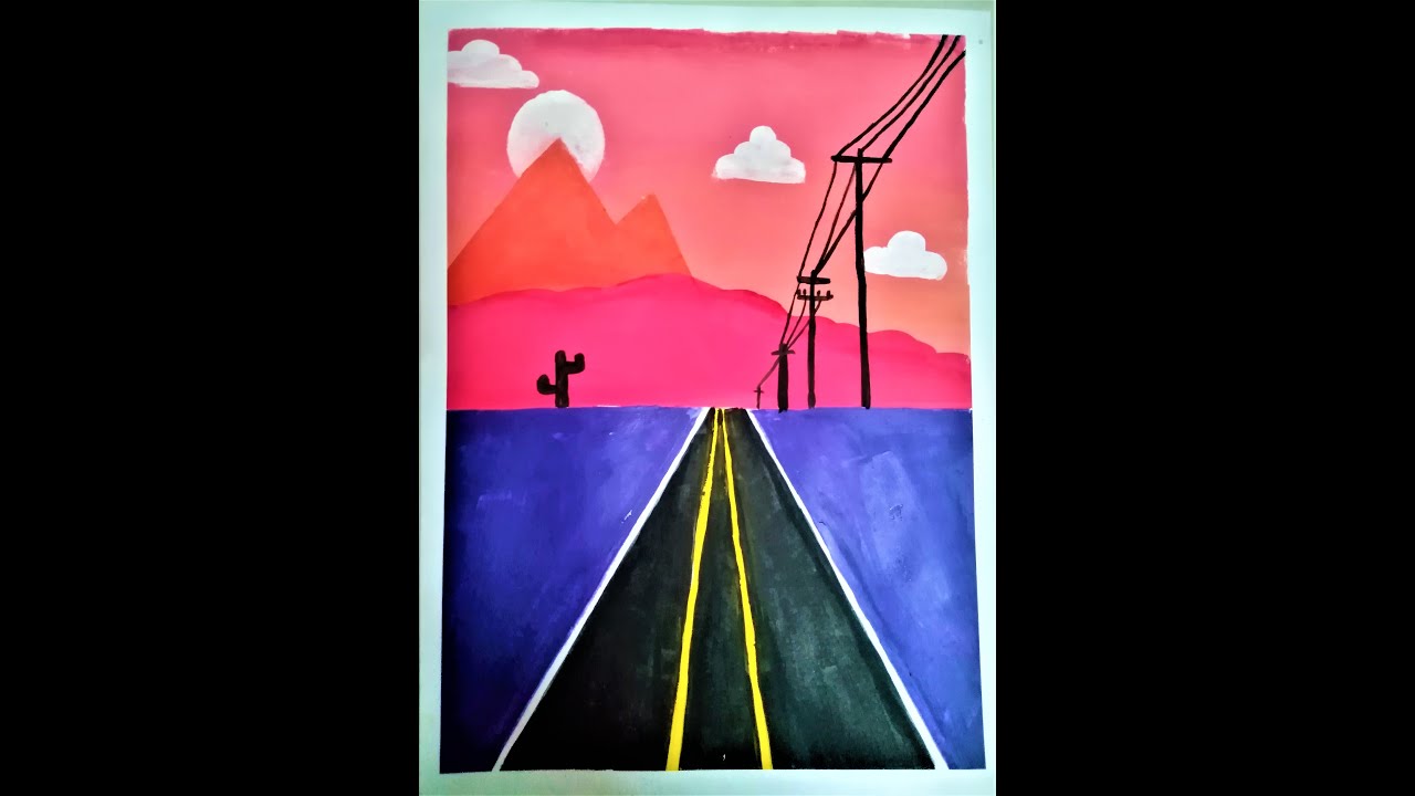 How to Paint Beautiful Scenery With Poster Colors for Kids Step by Step ...