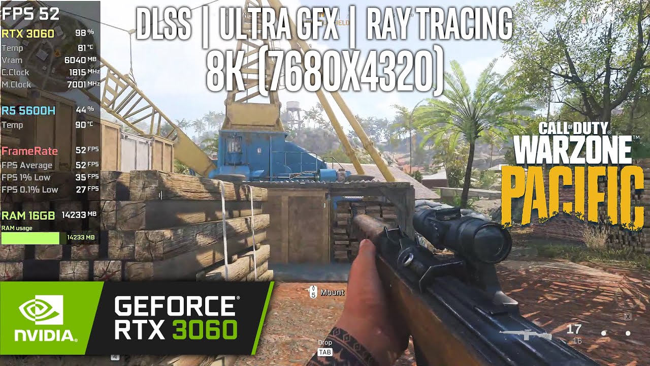 RTX 3060 Laptop | COD Warzone Pacific - 8K DLSS, Ultra, Ray Tracing ...