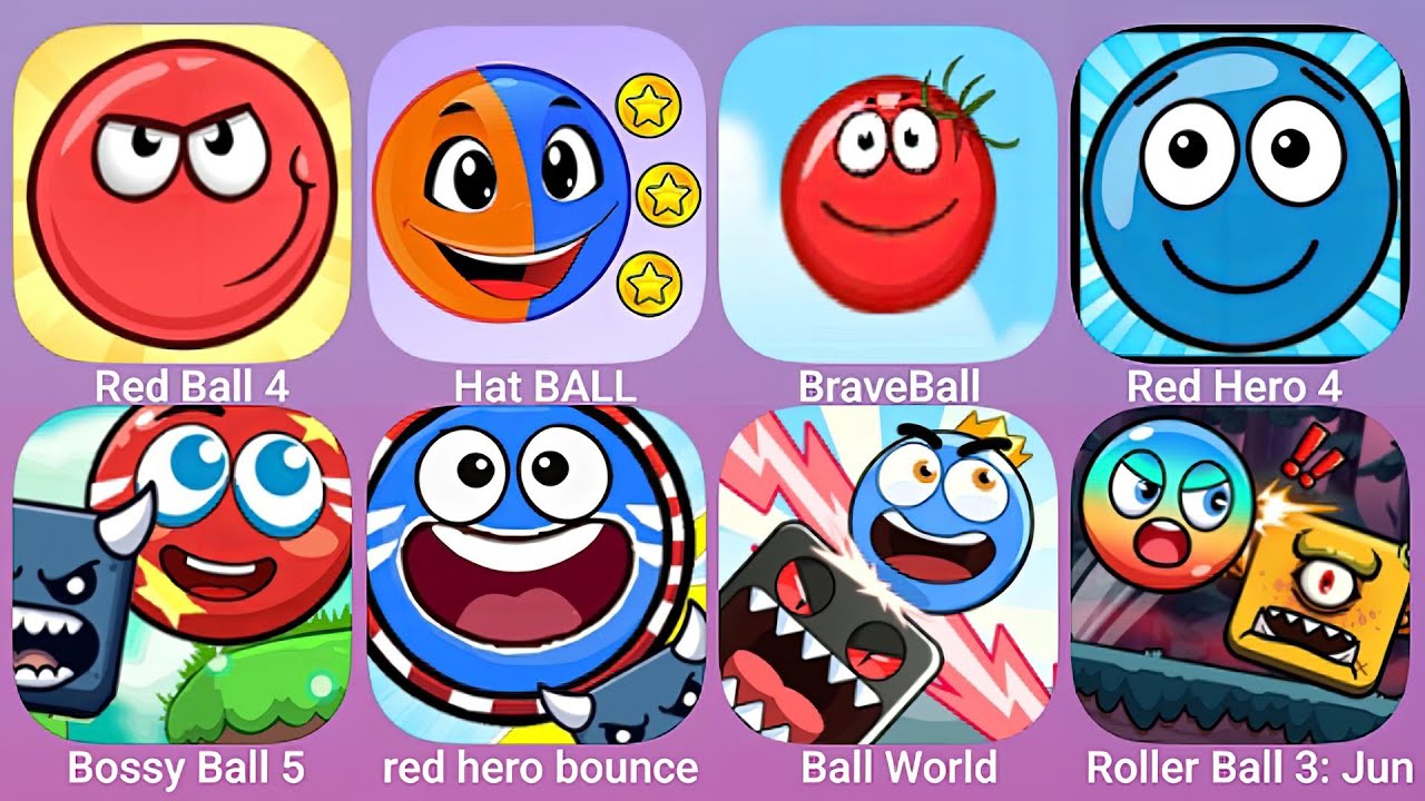 Red Ball 4, Hat Ball, Brave Ball, Red Hero 4, Bossy Ball 5 and More Red ...