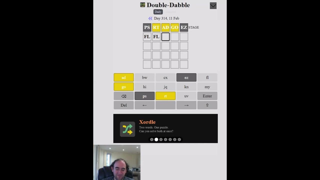 Wordle with letters PAIRED-UP?! (Double-Dabble puzzle for 11 Feb 25) - YouTube