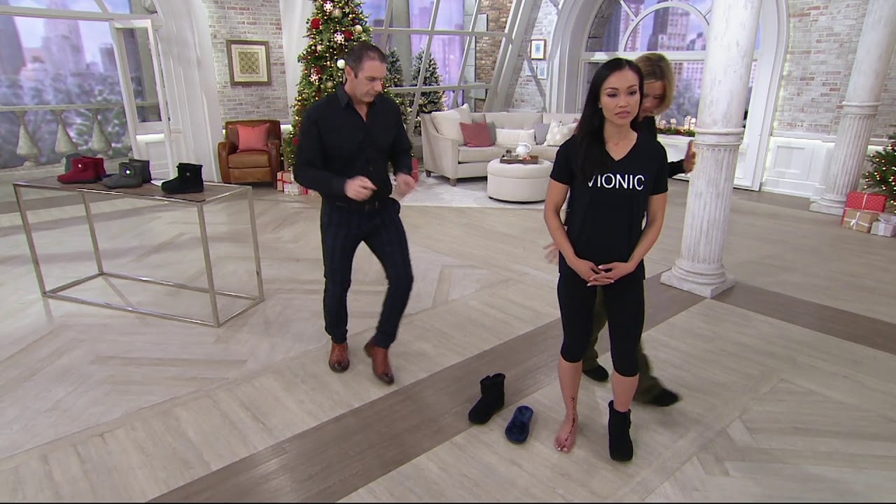 Vionic Orthotic Suede Slipper Boots - Vanah on QVC - YouTube