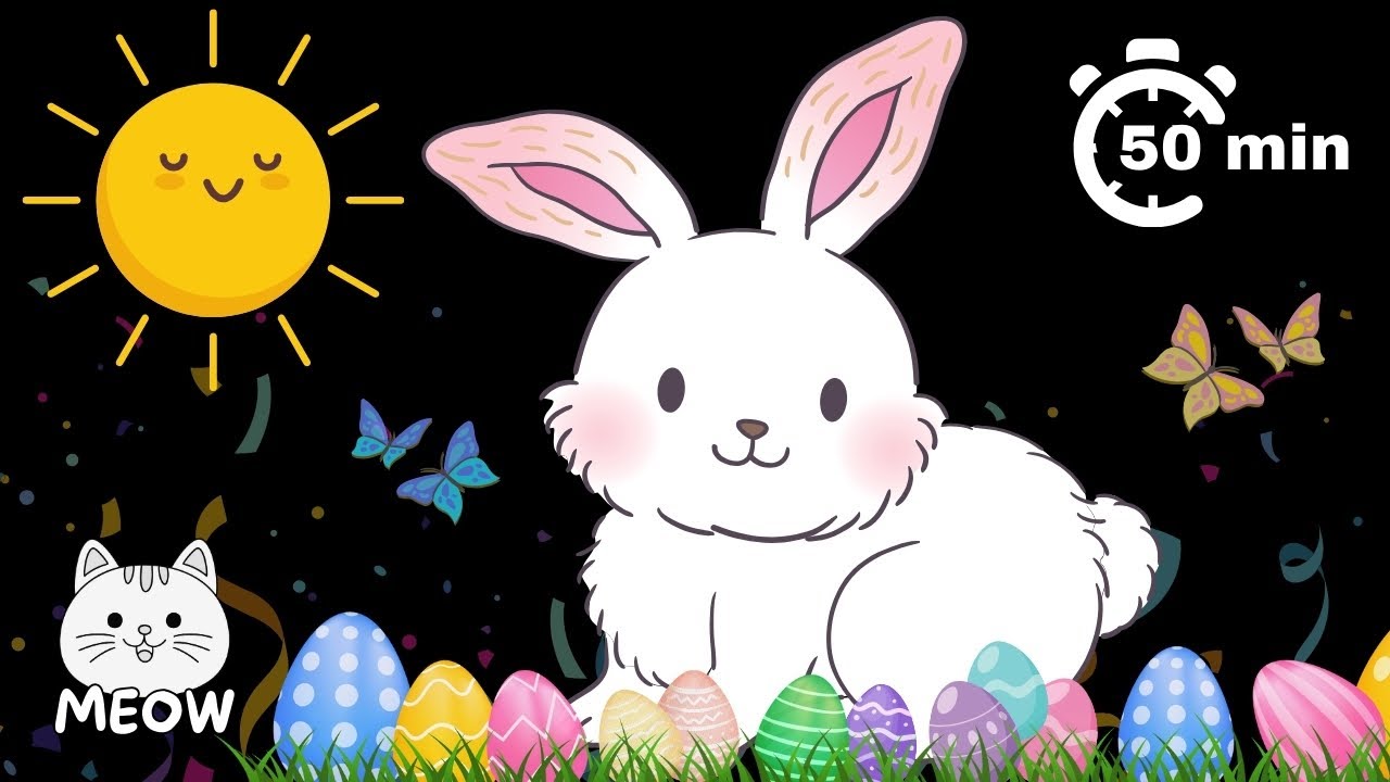 Easter Bunny Happy Hop | High Contrast Baby Sensory Video - YouTube