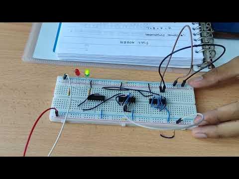 Rangkaian full adder pada Protoboard menggunakan Gerbang Logika NAND. Dengan IC 7400 - YouTube