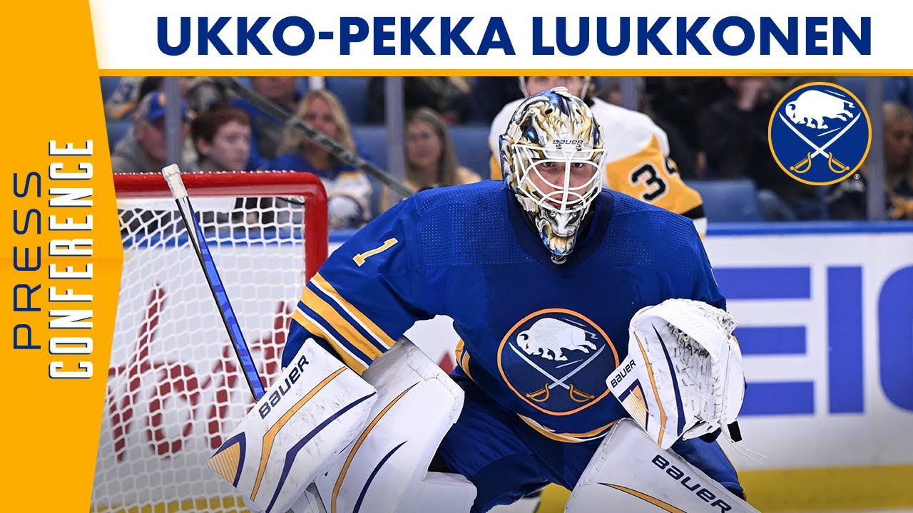 Ukko-Pekka Luukkonen After Buffalo Sabres' 3-1 Win Over Pittsburgh ...