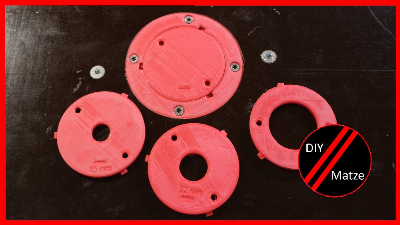 3d-printed DIY Insert plate for router table - YouTube