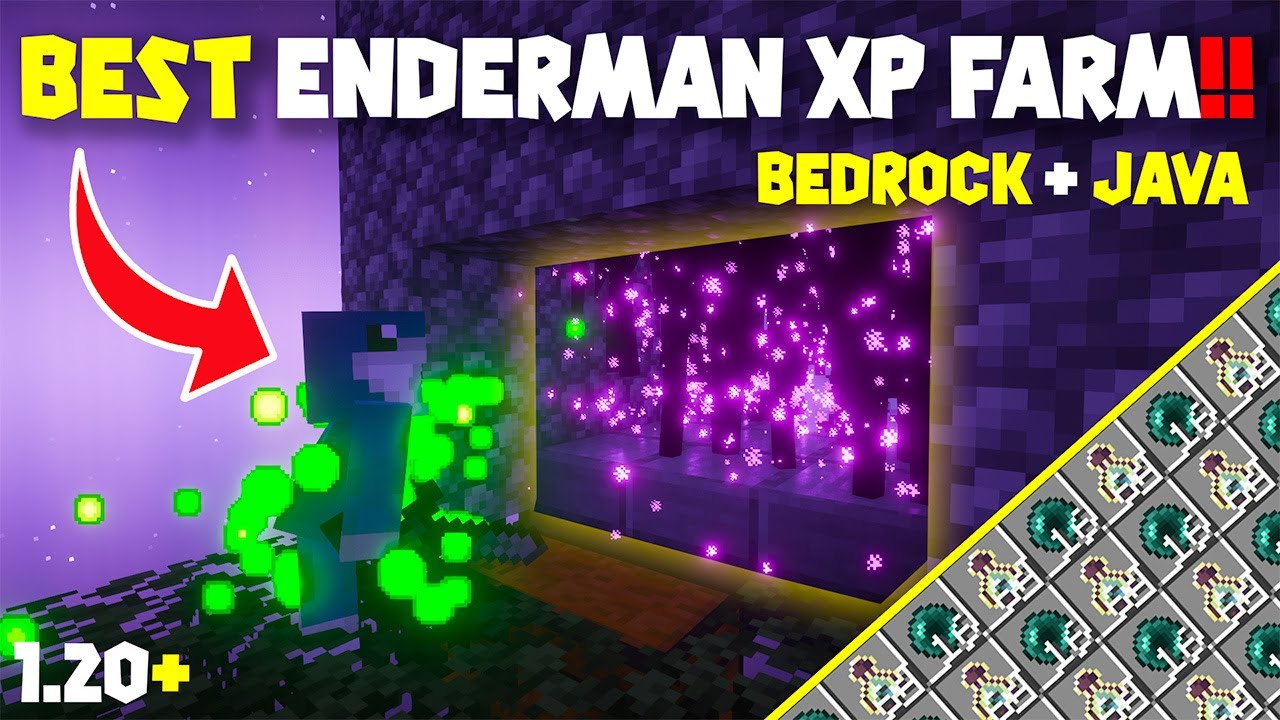 EASY Enderman XP Farm 1.21 Minecraft Bedrock/Java - YouTube