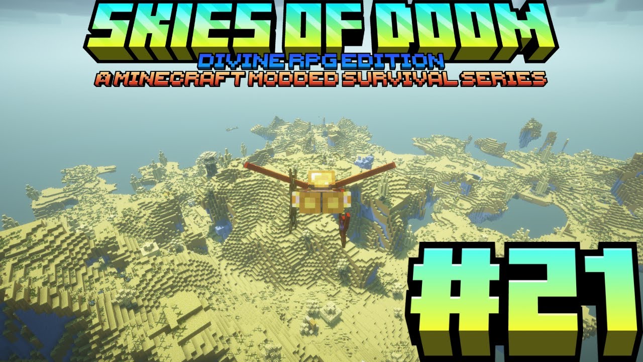 Minecraft Skies of Doom (E21): Icy Explorations/Snowflake Hunt - YouTube