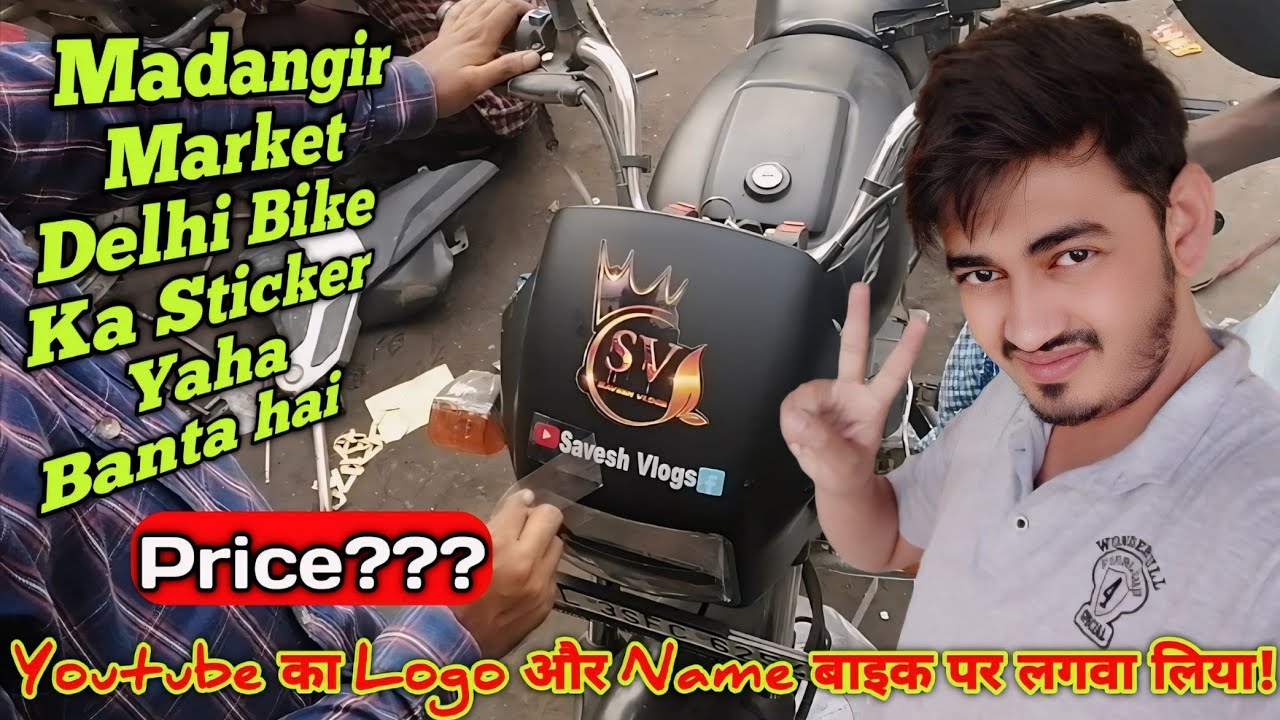 My YouTube Channel Name And Logo On My Splendor Bike || अपने बाइक पर ...