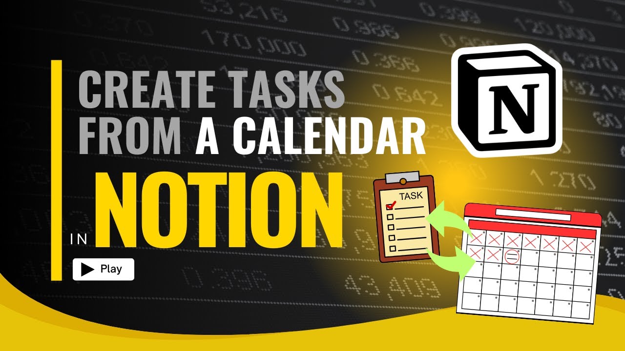How to Create Tasks from a Calendar in Notion - YouTube