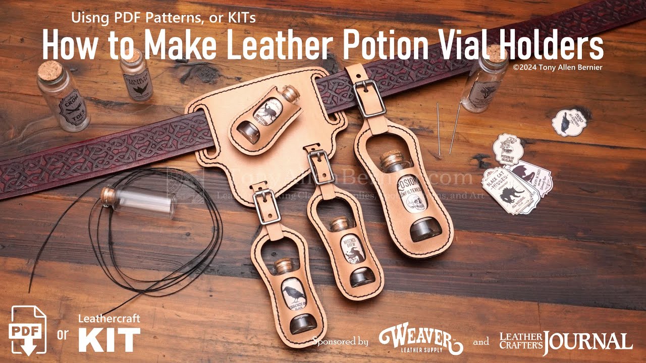 How to make Leather Potion Vial Holders for your belt with DIY ...