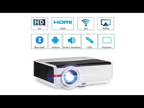5000 Lumen LED Wifi Bluetooth Projector WXGA HD 1080P Airplay Supported ...