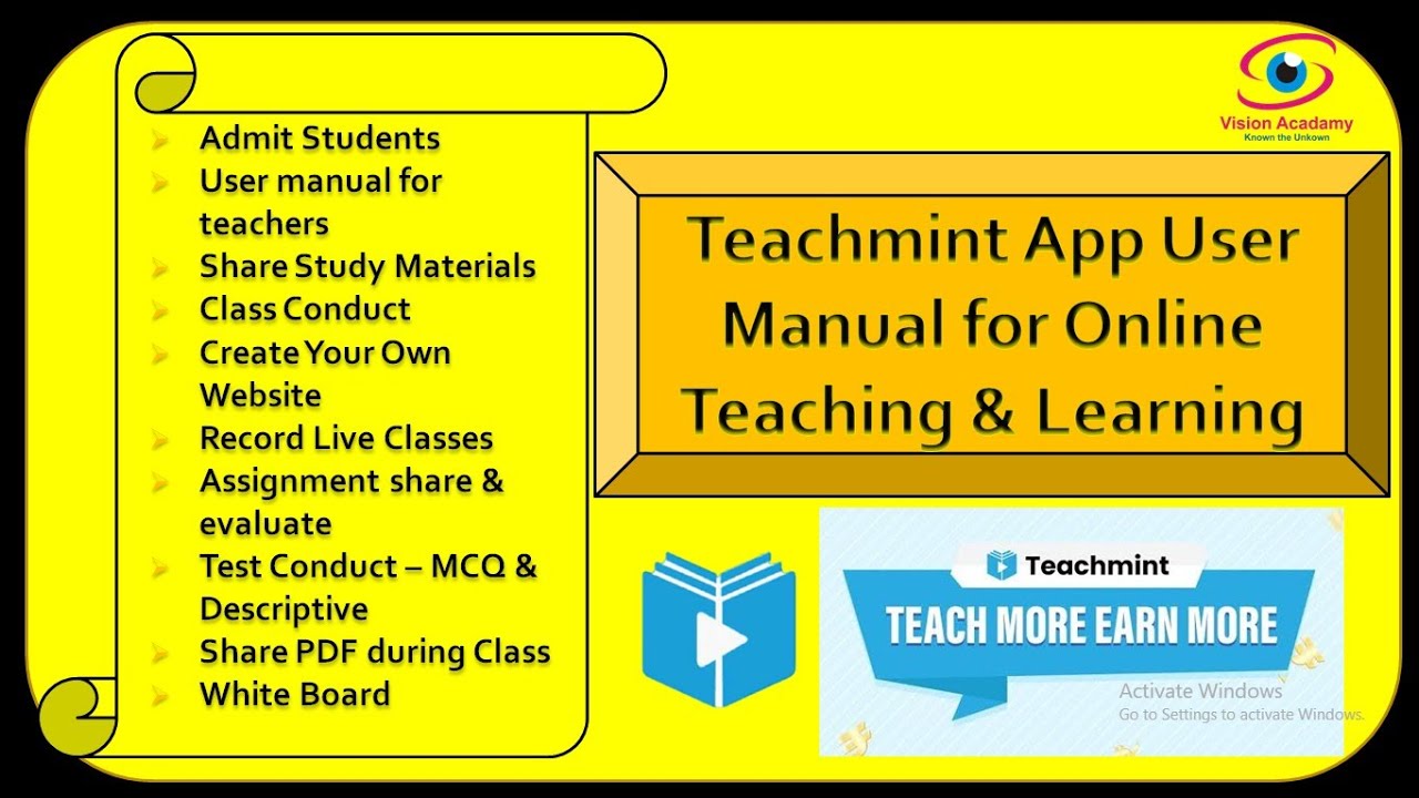 Teachmint App User Manual for Online Teaching and Learning - YouTube