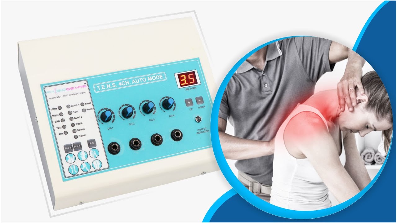 Tens Auto Mode 4 Channel Multi Function Physiotherapy Portable Nerve ...