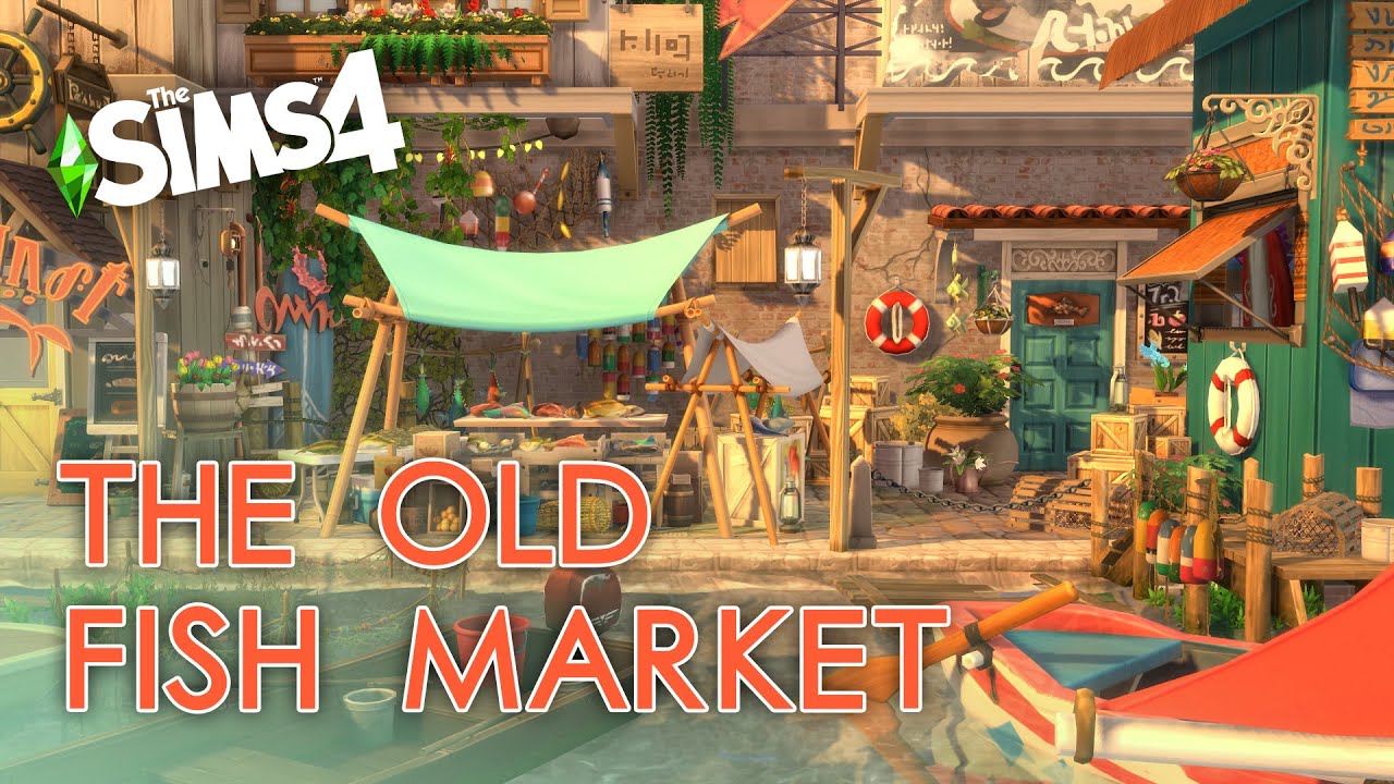 The Sims 4 Speed Build | Old Fish Market and Docks | Stop motion - YouTube