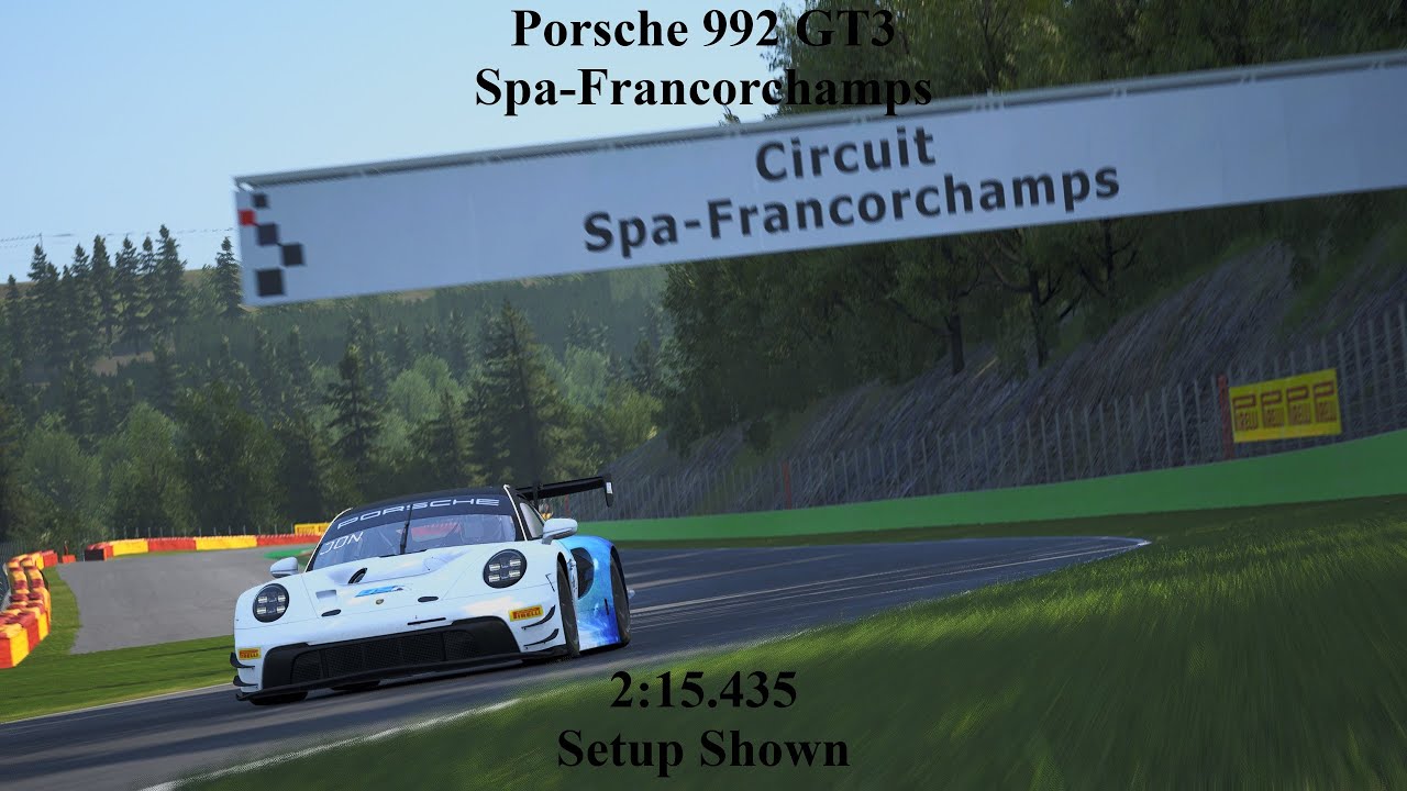 Porsche 992 GT3 | Spa-Francorchamps | 2:15.435 | +1Kg - YouTube