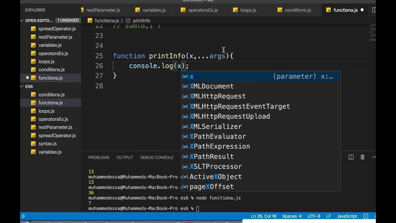 21 JavaScript ES9 | Rest Parameters - YouTube