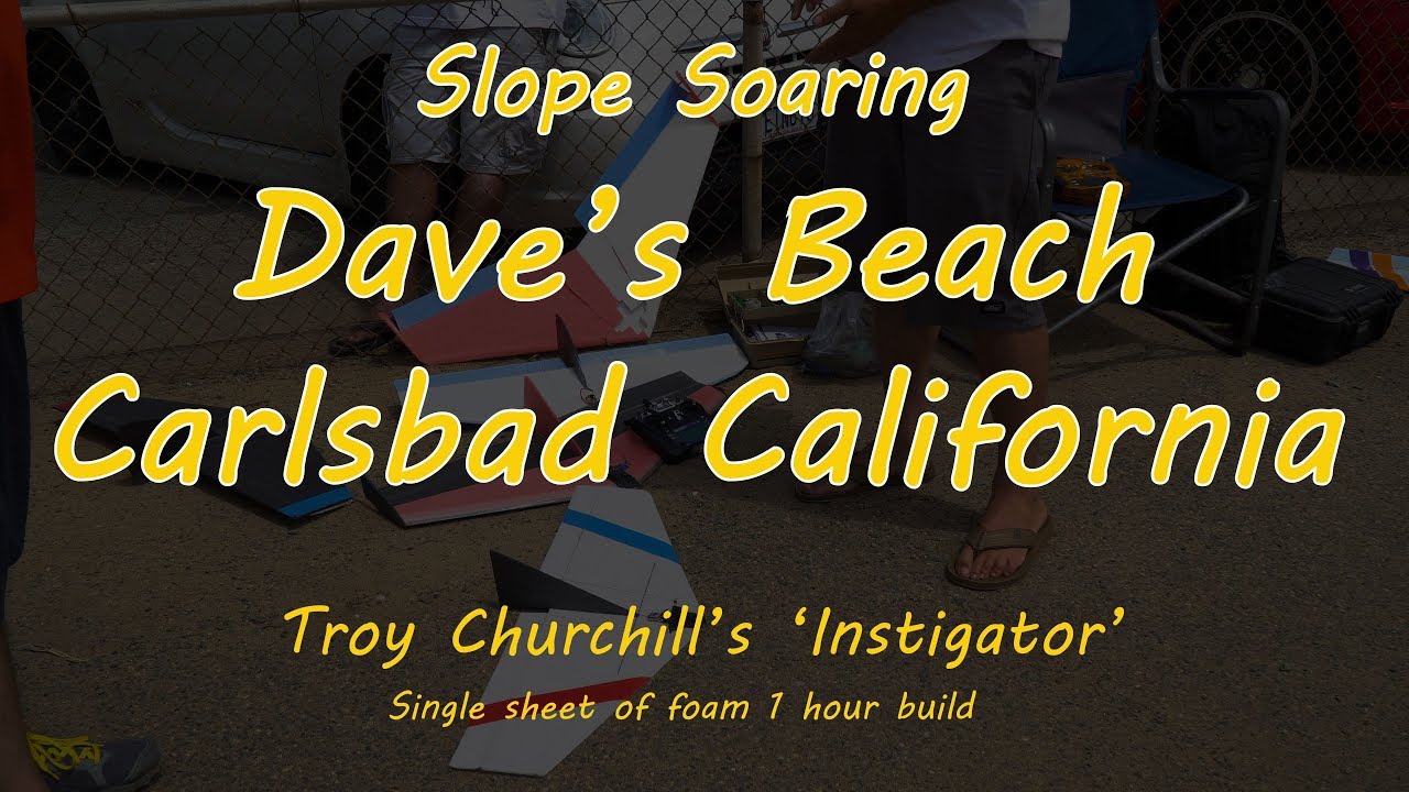Slope Soaring Dave's Beach, Carlsbad, California - YouTube