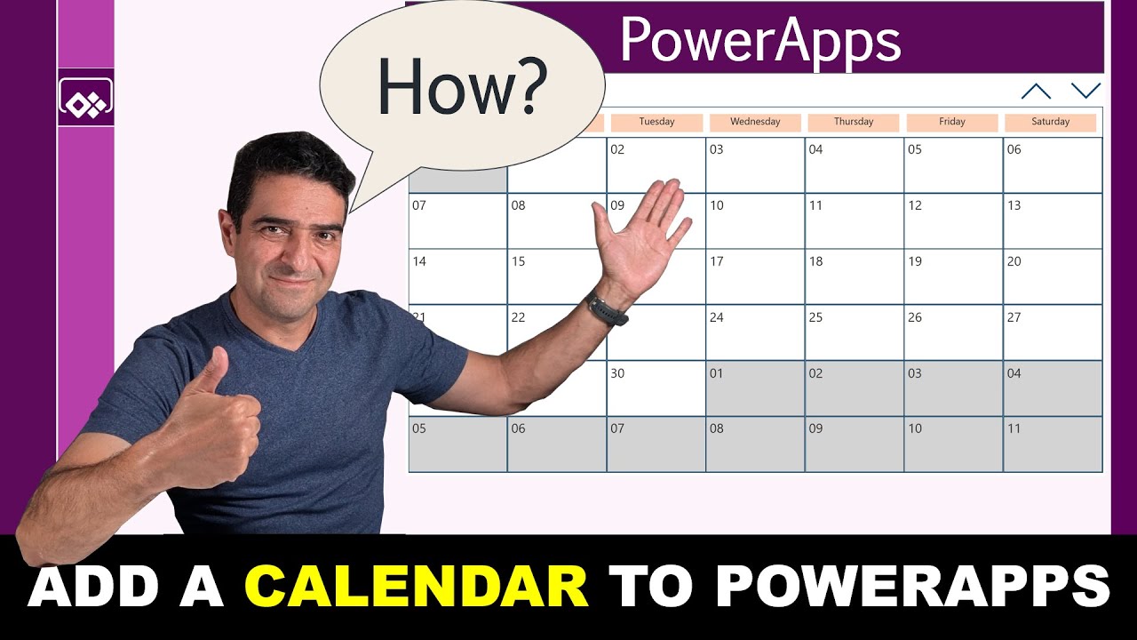 Create a Smart Calendar in Power Apps - Basic month calendar (Part 1/3 ...