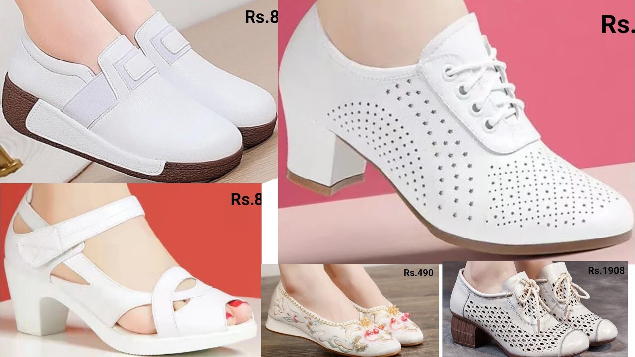 WOMEN'S WHITE FOOTWEARS WHITE SANDALS WHITE SHOES DESIGN FOR LADIES ...