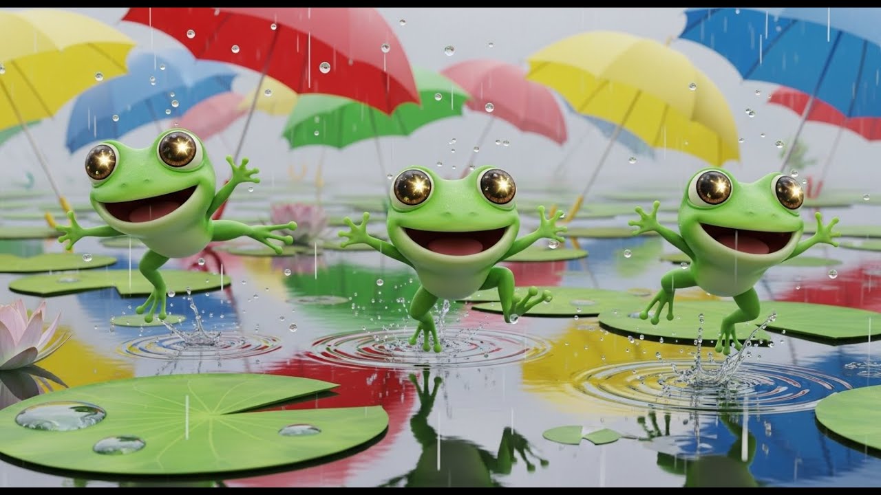 Counting Frogs Jumping in the Rain 🐸🌧️ | Learn Numbers for Kids | Fun ...