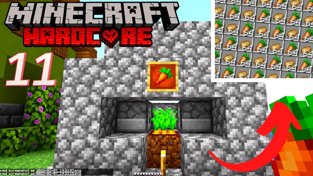 I built a SIMPLE Carrot Farm in Minecraft Hardcore! - YouTube