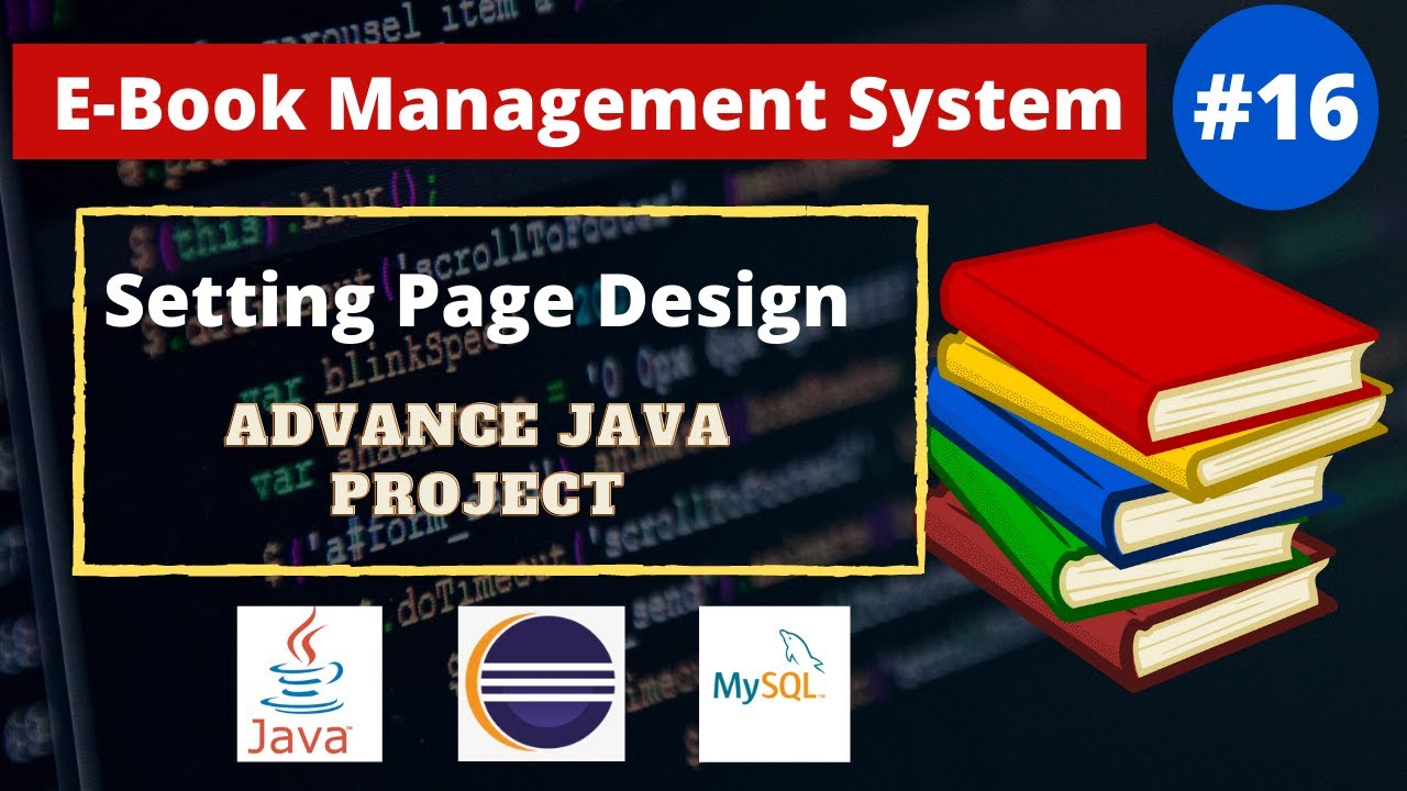 #16 Setting Page Design | Ebook Java Project | Advance Java Web Project ...