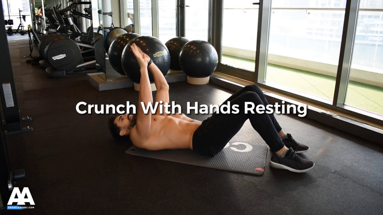 Crunch with Hands Resting - YouTube