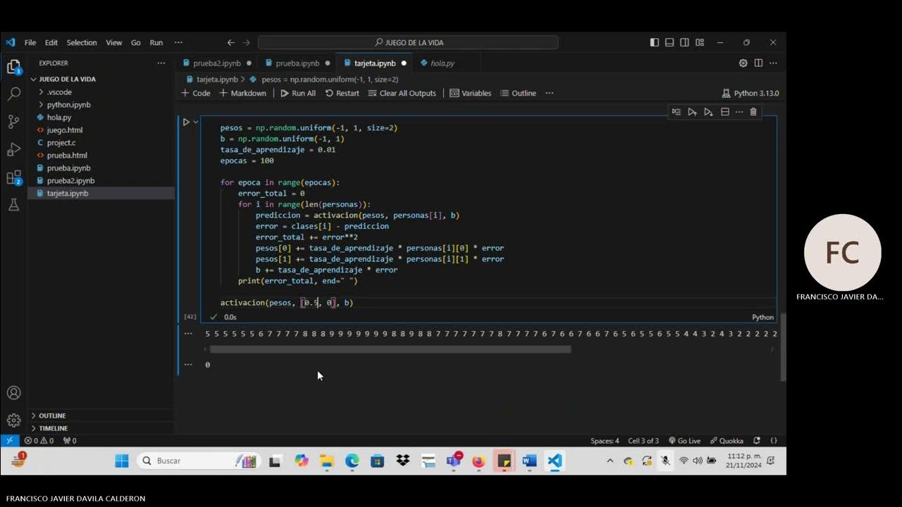 Práctica 3 Sistemas Adaptativos - YouTube