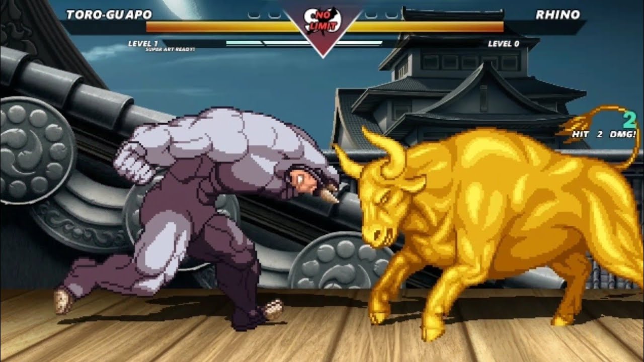 TORO GUAPO vs RHINO - High Level Insane Fight ! - YouTube