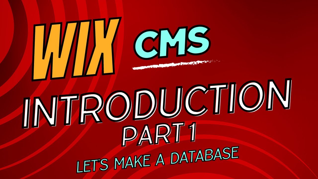 Wix CMS Introduction for Beginners Part 1 - YouTube