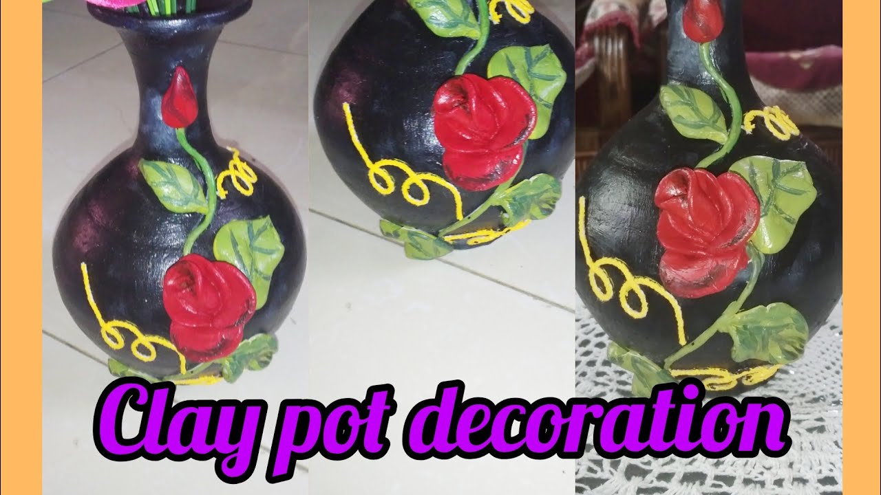 Diy # Clay pot decoration idea# Assamese vlog#Stay with Pubali🥰🥰 - YouTube