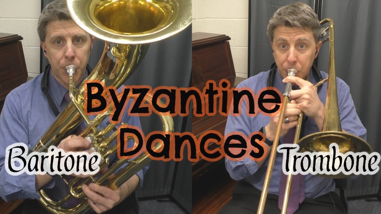Byzantine Dances - TROMBONE BARITONE Practice video - YouTube