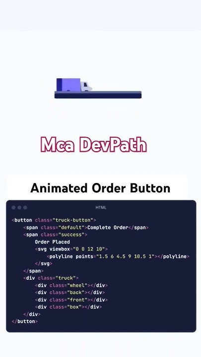 How To Create A Order Button Animation In Website Order Button Animation Using Css Css3