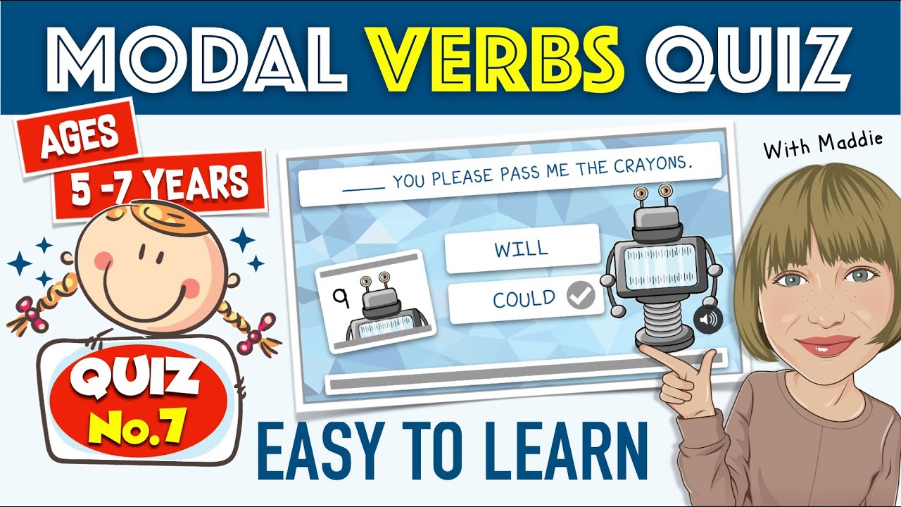 Modal Verbs Quiz For Kids Aged 5 - 7, Quiz No.7 #KidsGrammar # ...