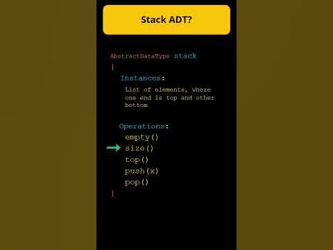 2. Explain Stack ADT #Shorts #algorithm #datastructures - YouTube