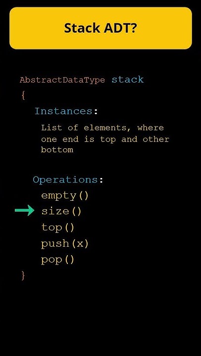 2 Explain Stack Adt Shorts Algorithm Datastructures Youtube