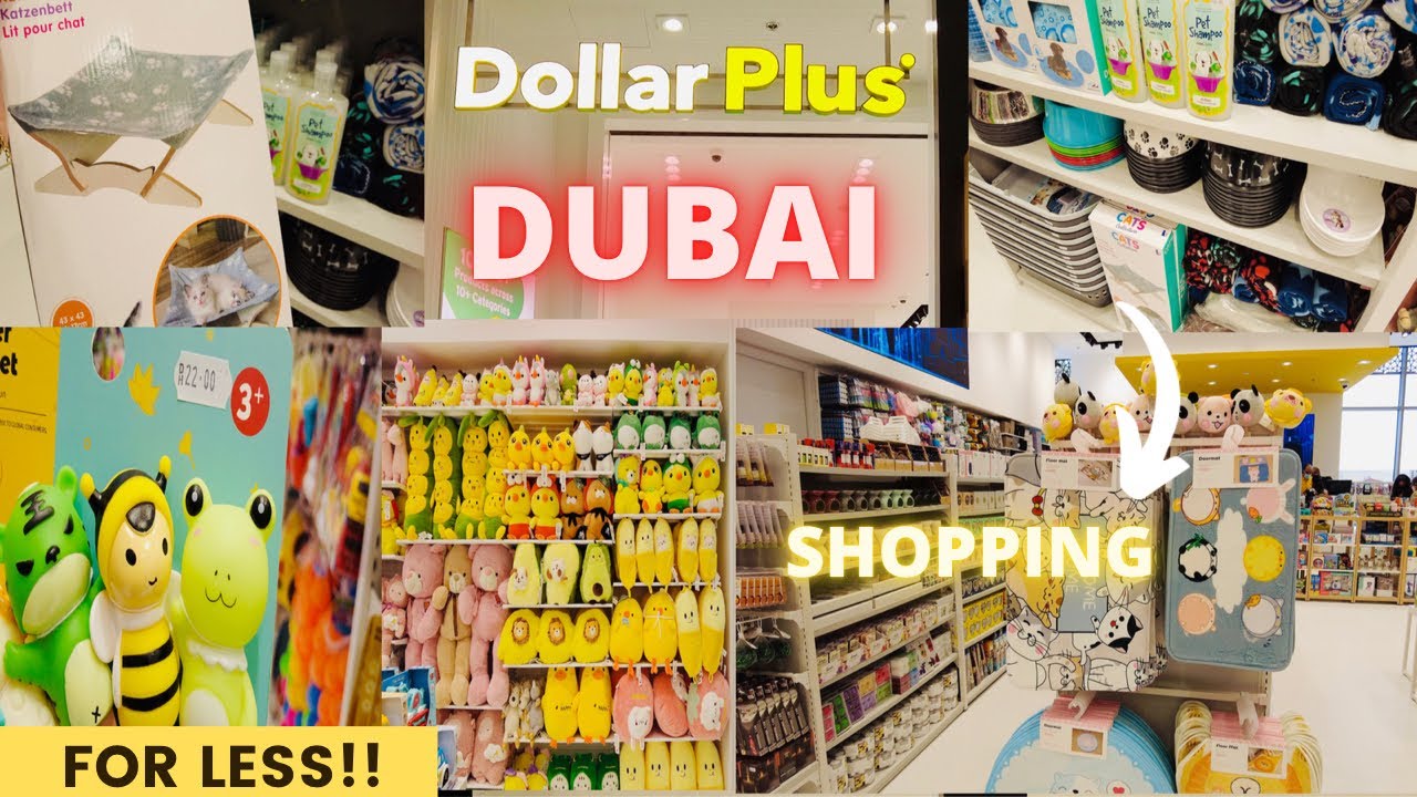 SHOPPING Tour at Dollar Plus STORE in Dubai for LESS!! 4K (Walking Tour ...