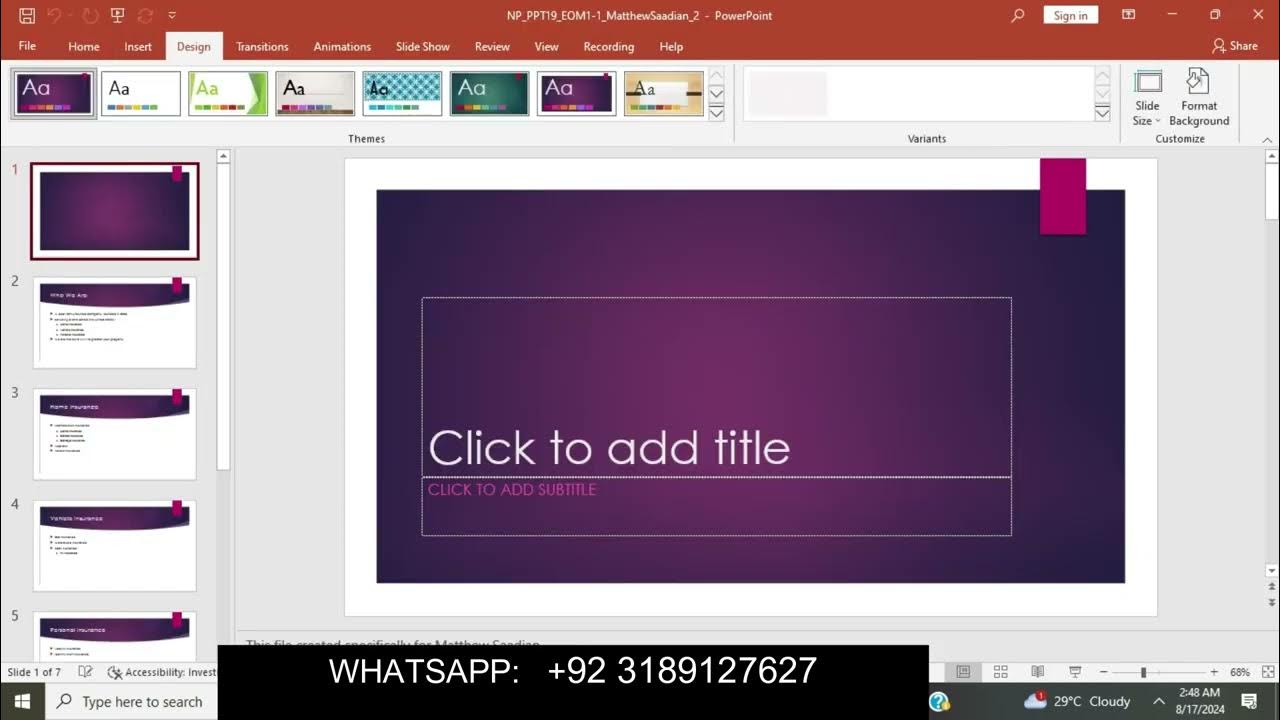 PowerPoint 365/2021 | Module 1: End of Module Project 1 - YouTube