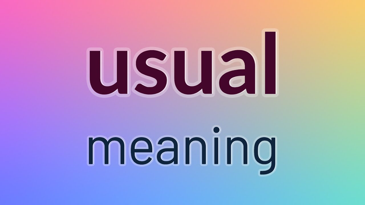 Usual - 46 English Vocabulary Flashcards - YouTube