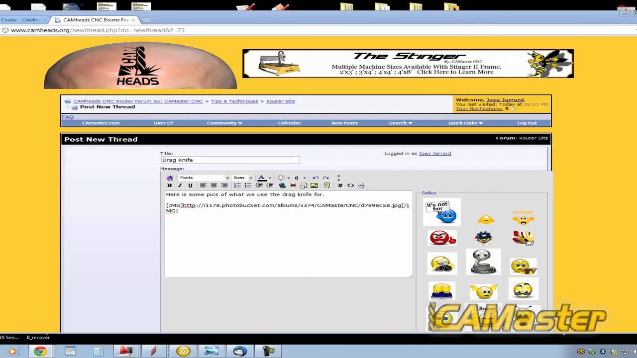 How to embed a picture in to your CAMhead post.mp4 - YouTube