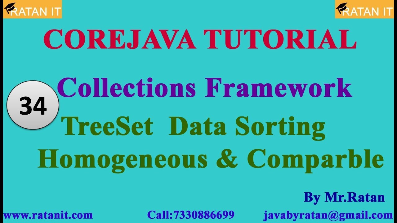 Core Java Tutorial Collections Framework Video 34 Treeset Data Sorting By Ratan Sir 9205